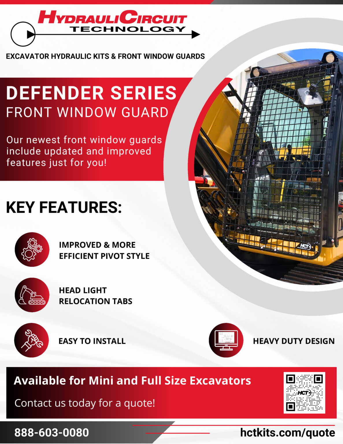 Defender Series Front Window Guard - HydrauliCircuit Technology